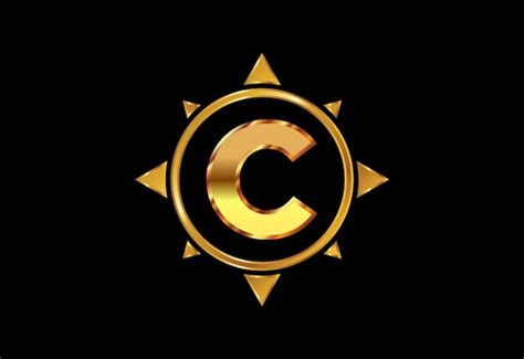 Initial C Monogram Letter Alphabet In A Compass Compass Logo Sign