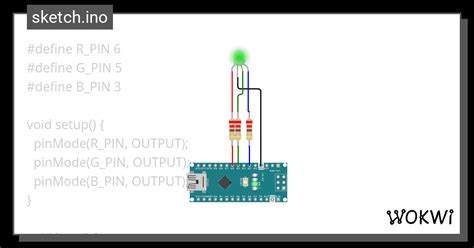Rgb светодиод Wokwi Esp32 Stm32 Arduino Simulator