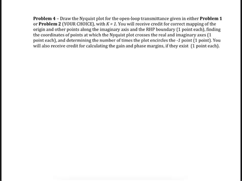 Solved Problem 2 Draw The Root Locus Plot Of The Chegg Com