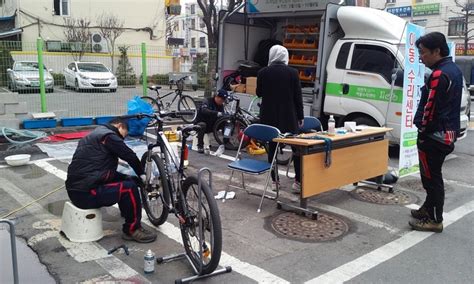 찾아가는 자전거 이동수리센터 수원시 권선구 세류3동 방문수원시민신문