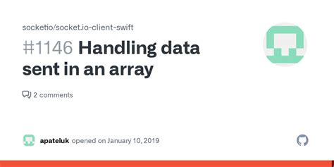 Handling Data Sent In An Array · Issue 1146 · Socketio
