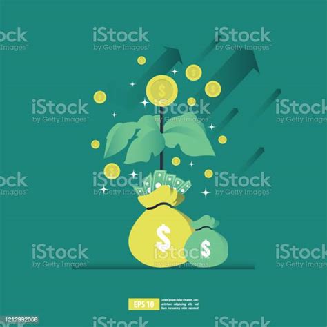 투자 수익률 Roi 차트 및 그래프 비즈니스 이익 및 성공 개념 플랫 스타일 벡터 일러스트레이션 개념에 대한 스톡 벡터 아트 및