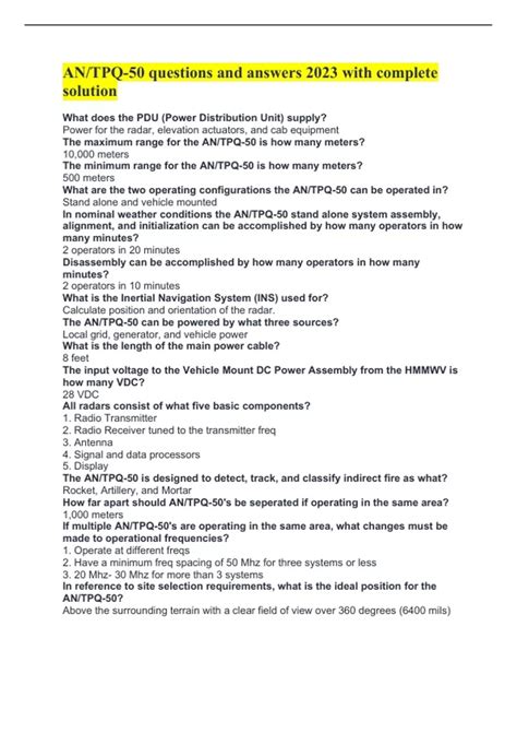 AN TPQ Questions And Answers With Complete Solution AN TPQ Stuvia US