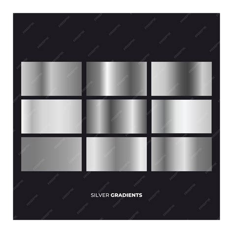 Premium Vector Silver Gradients