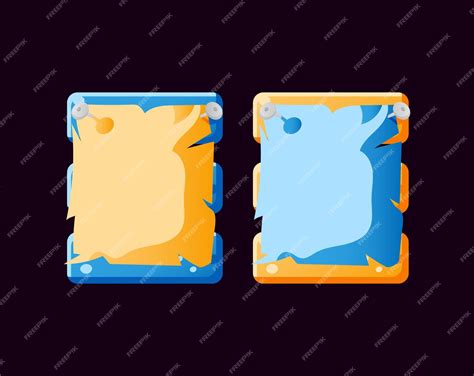 Premium Vector Set Of Funny Paper Game Ui Board Pop Up Template For Gui Asset Elements