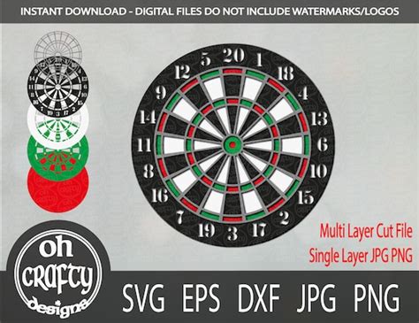 Dart Board Svg Fathers Day Svg Bullseye Svg Cake Topper Etsy