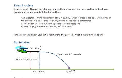 PHYS 111 Principles Of Physics I Fall 2011 How I View And Solve Physics Problems
