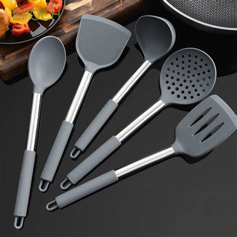 Epoch Home Kitchen Supplies Stainless Steel Silicone Shovel Soup Spoon
