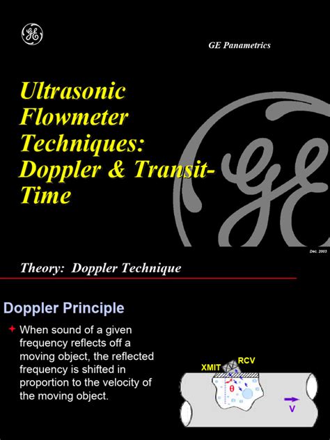 Theory Doppler Technique Pdf Doppler Effect Ultrasound