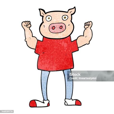 Freehand Textured Cartoon Headless Man Stock Illustration - Download ...