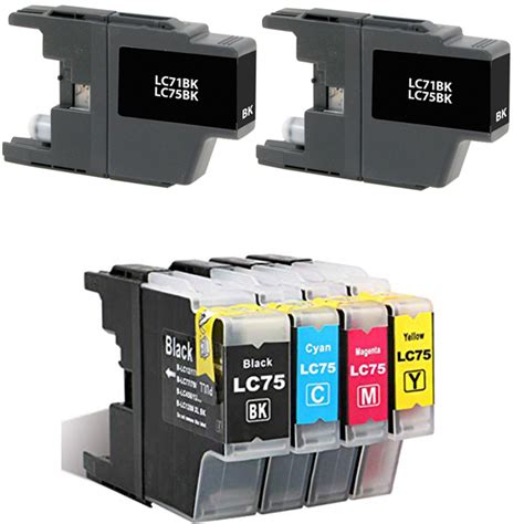 Compatible 6 Pack Brother Lc75 Lc71 Mfc J280w Mfc J835dw High Yield
