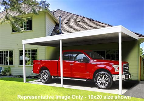 Arrow 10x10 Attached Metal Patio Cover Carport Kit Pc1010