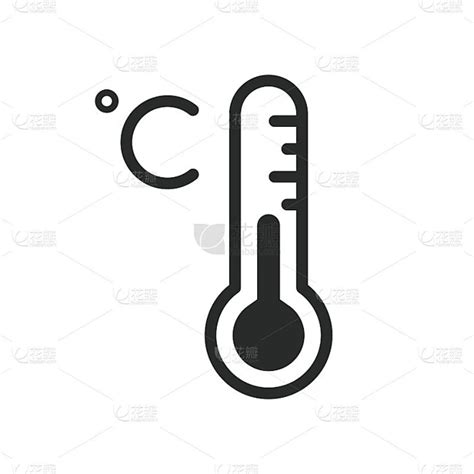 温度计图标矢量设计插图素材 花瓣网