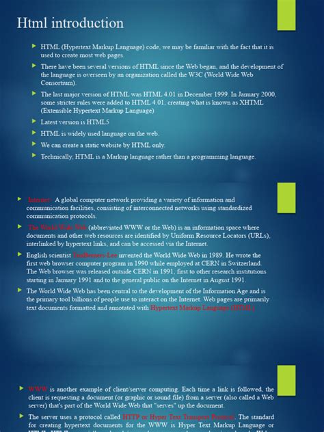 html5 pdf world wide web internet and web