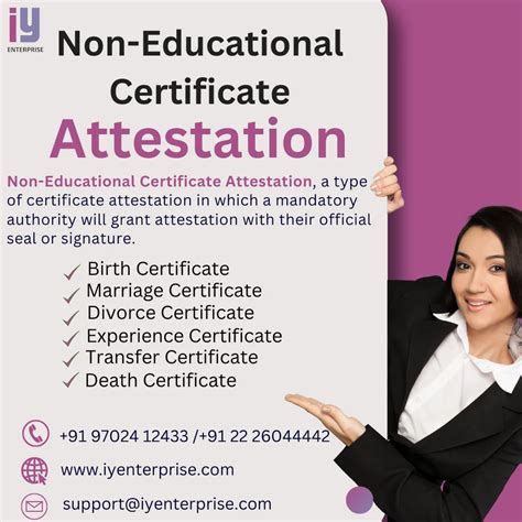 Non Educational Certificate Attestation Birth Marriage Pcc