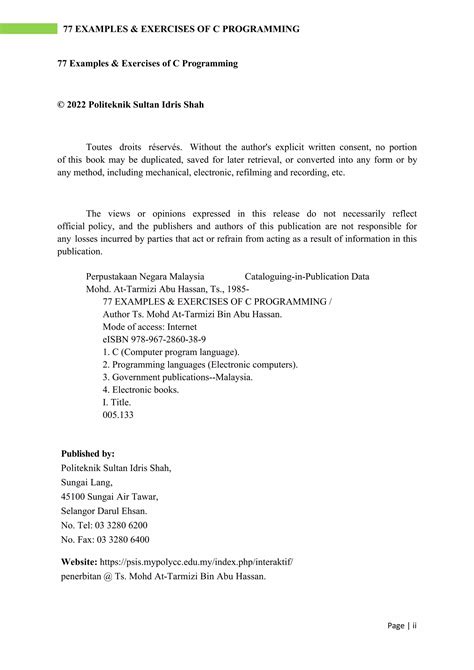 02 Ebook 77 Examples And Exercises Of C Programmingpdf Programming Languages Computing