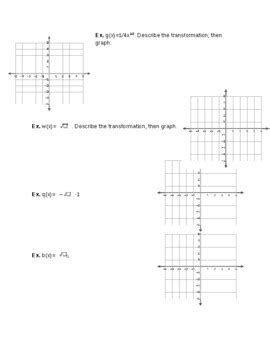 Graphing Square Roots By Algebra By Niederstadt TPT