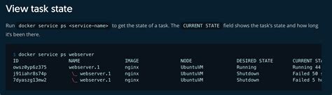 Docker Service Ps Output Doesn T Match Description Issue 10608 Docker Docs GitHub