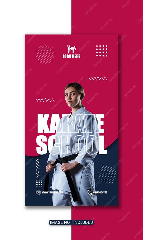 Volante De Entrenamiento De Karate O Plantilla Deportiva Y Diseño De