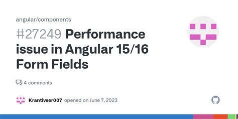 Performance Issue In Angular Form Fields Issue Angular Components GitHub