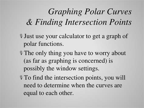 Ppt Graphing Polar Equations A Guide To Notation And Intersection Points Powerpoint