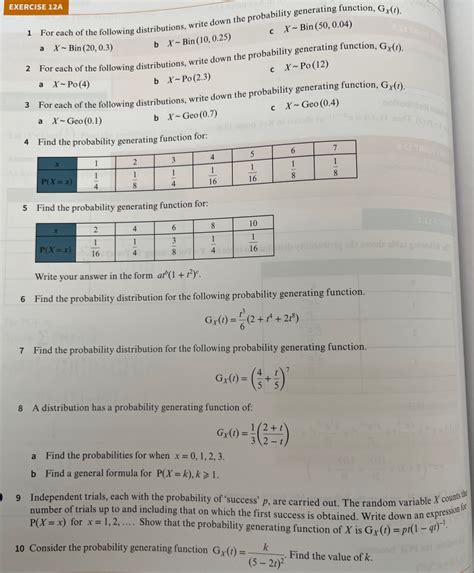 9231 Statistics Probability Generating Functions Maths With David