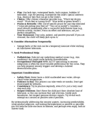 Bath Task Analysis For Water Aversion By Claire Casademunt Tpt