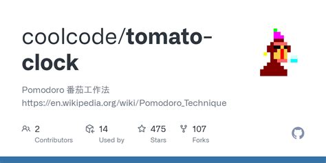 Github Coolcode Tomato Clock Pomodoro Https En Wikipedia Org Wiki Pomodoro Technique