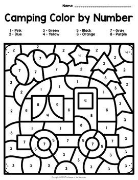 Camping Coloring By Number