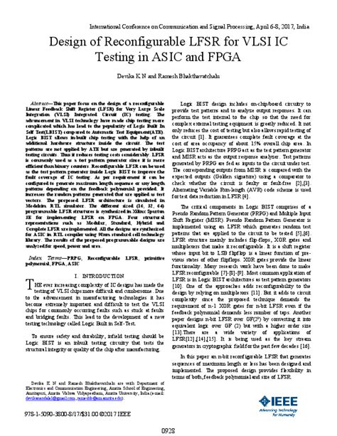Pdf Design Of Reconfigurable Lfsr For Vlsi Ic