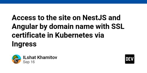 access to the site on nestjs and angular by domain name with ssl
