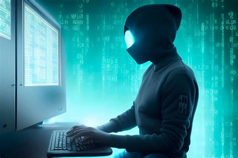 Premium Ai Image The Cyber Crime Hacker In Silhouetted And Disguised Breaking Into The