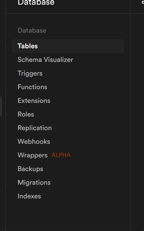 no schema visualizer r supabase