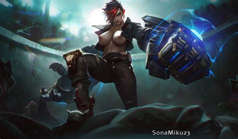 Rule 34 Ai Generated Arcane Brawler Vi Arcane Vi Edit Edited League Of Legends Original