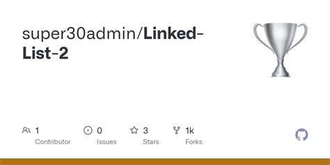 GitHub Super30admin Linked List 2