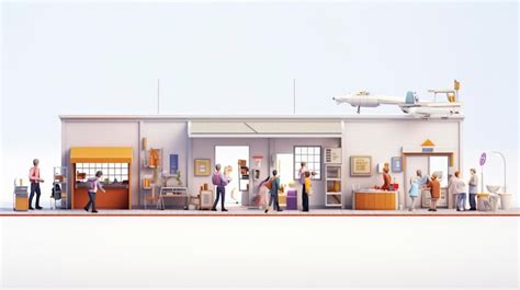 Premium Photo 3d Character Arranging Boarding Facilities