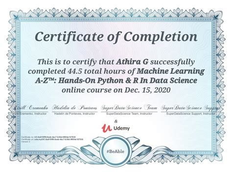 Athira G On Linkedin Machine Learning A Z™ Hands On Python And R In Data Science