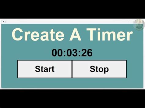 How To Create A Timer Using Functions With Tkinter In Python Youtube