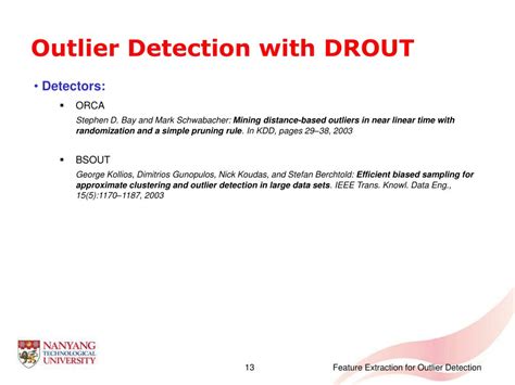 Ppt Feature Extraction For Outlier Detection In High Dimensional