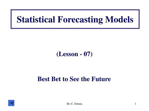 Ppt Statistical Forecasting Models Powerpoint Presentation Free