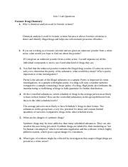 Unit 1 Lab Questions Forensic Science 2 Docx Unit 1 Lab Questions Forensic Drug Chemistry 1