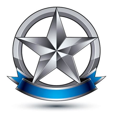 웹 및 그래픽 디자인에 사용하기에 가장 적합한 오각형 은색 별 기호가 있는 매력적인 벡터 템플릿입니다 멋진 부드러운 스트립 명확한 Eps8 벡터가 있는 개념적 전령