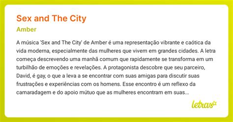 Significado Da Música Sex And The City Amber Letrasmusbr