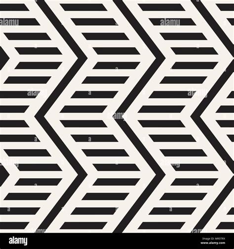 Vector Seamless Zigzag Line Pattern Abstract Stylish Geometric Background Repeating Lattice