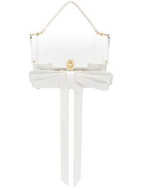 Niels Peeraer Medium Ribbon Backpack In White