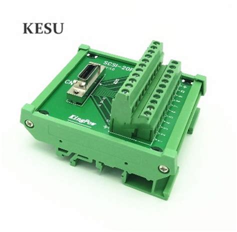 Scsi20pin Scsi 20 Pin Male Terminal Block Breakout Plc Relay Terminals Din Rail Mounting Adapter