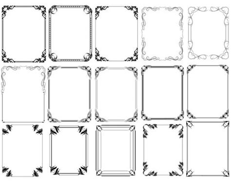 15 Delicate Web Ui Frames Vector Set Welovesolo