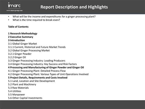 Ppt Ginger Processing Plant Project Report Powerpoint Presentation