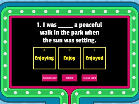 English Activity Gameshow Quiz