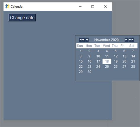 Python Font Size Of Pysimplegui Calendar Date Picker Stack Overflow